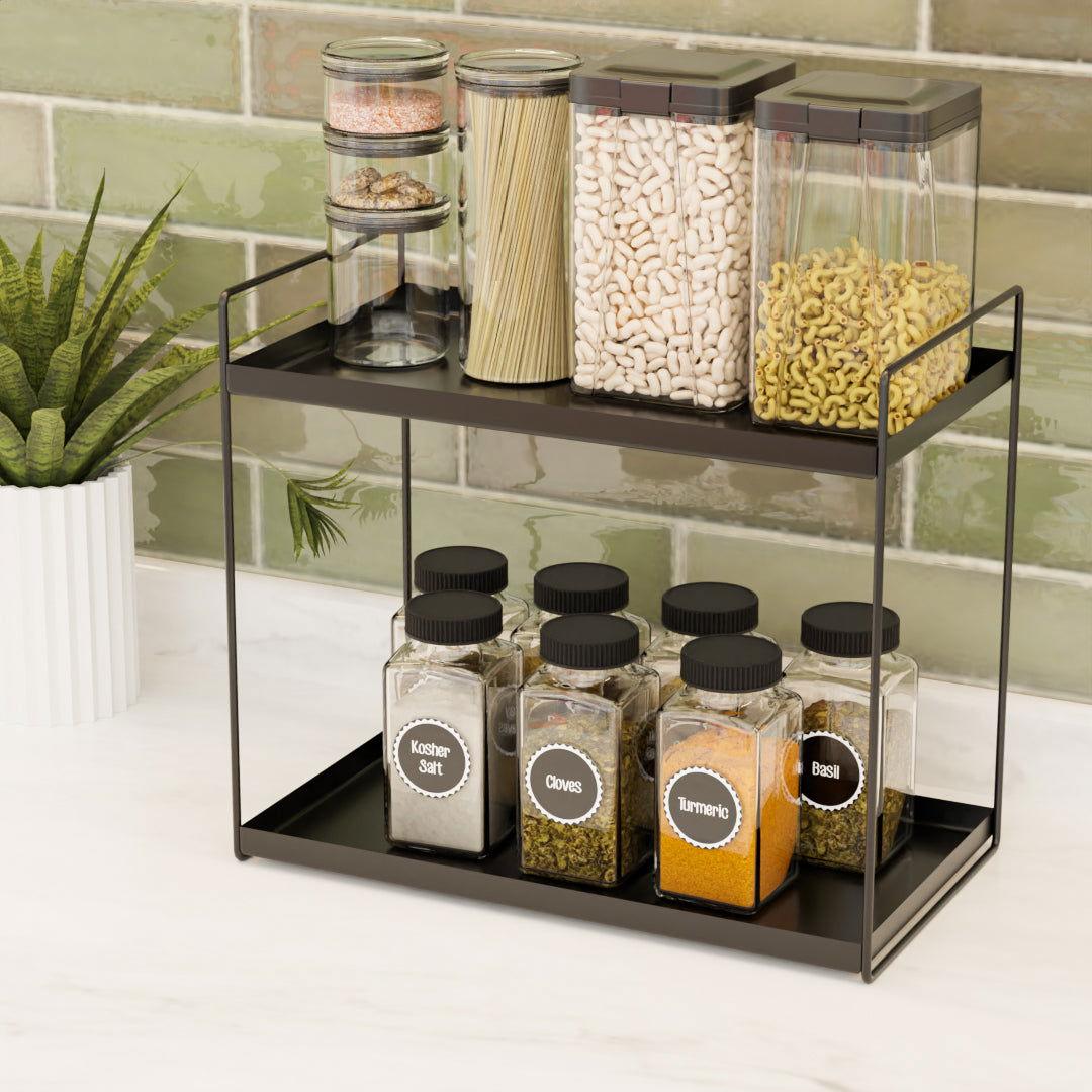 Sheet Metal Rack Storage | Kitchen Tier Standing Spice Rack – The Earth ...
