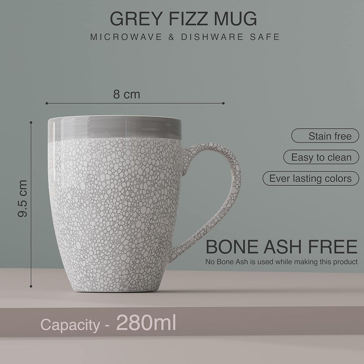 Grey Fizz Coffee Mug - The Earth Store