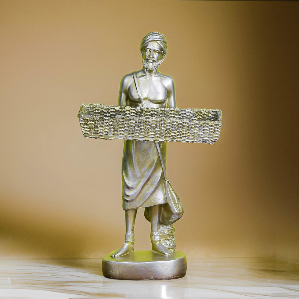 Gold Harvester Farmer Statue 3 | The Earth Store